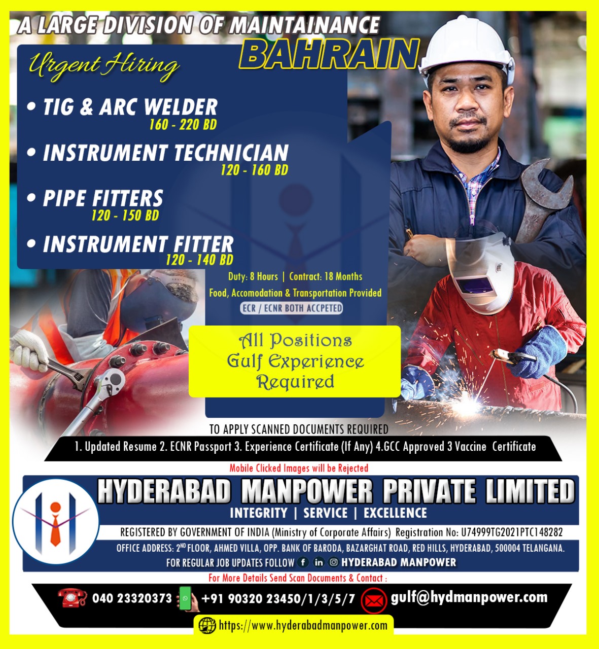 We Are Hiring For Bahrain - Gulf Career